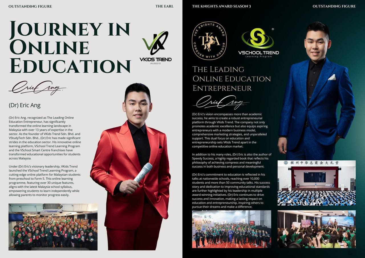 VKids Trend Co-Founder Dr. Eric Ang Named Leading Online Education ...